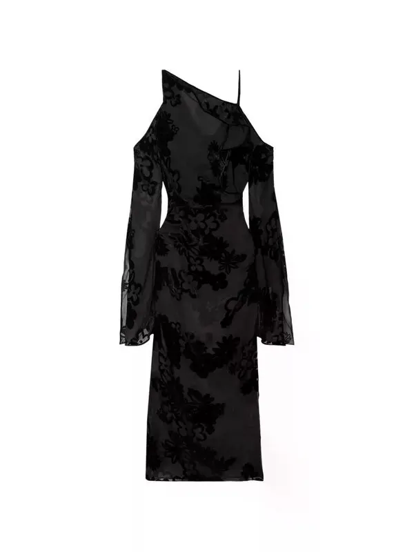 TOM FORD One-shoulder Midi Dress - Black