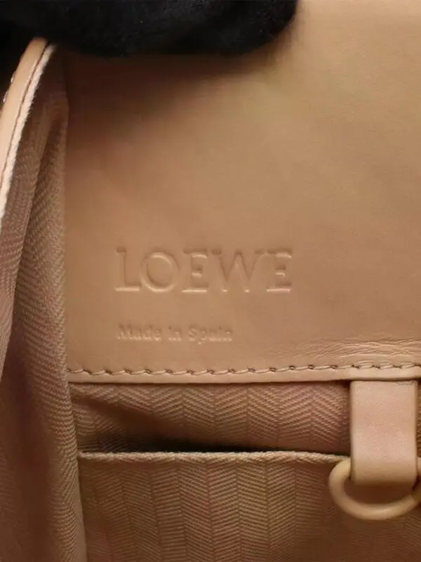 Loewe 2010-2026 Soft Grained Calfskin Compact Hammock Bag Satchel - Neutrals
