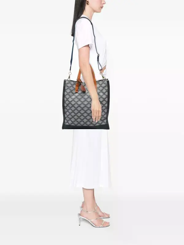 Celine 2009 Triomphe Canvas Vertical Tote Satchel