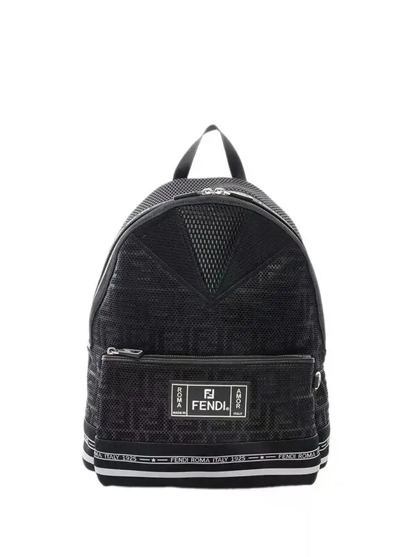Fendi 2010-2026 Zucca Mesh Backpack - Black