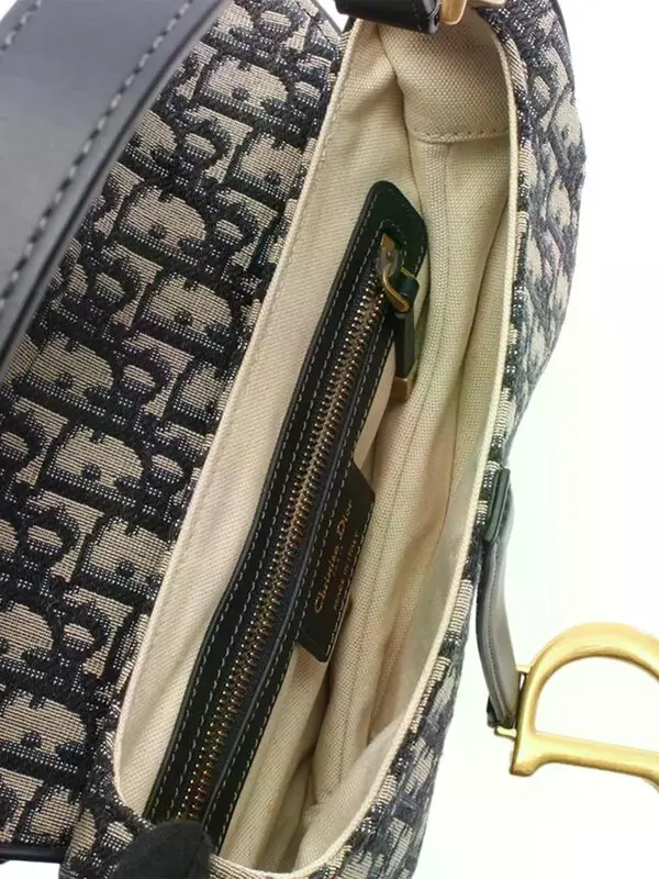 Dior 2000-2026 Oblique Canvas Saddle Bag Shoulder Bag - Blue