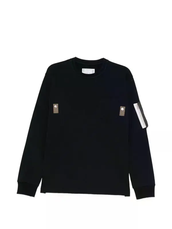 Sacai Utility-pocket Long-sleeve T-shirt - Black
