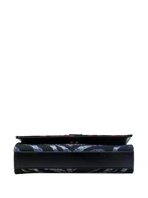 Saint Laurent Canvas Metallic Tiger Print Monogram Kate Crossbody Bag