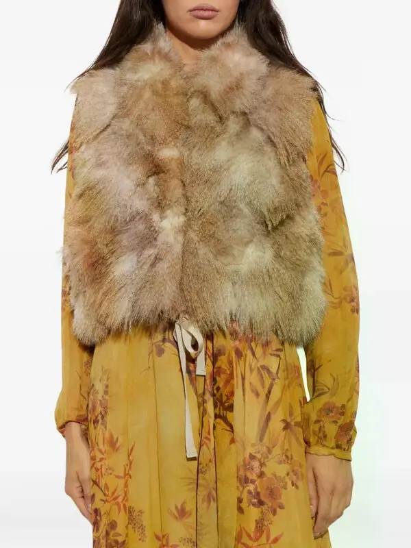 FORTE_FORTE Faux Fur Gilet - Brown