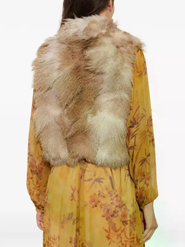 FORTE_FORTE Faux Fur Gilet - Brown