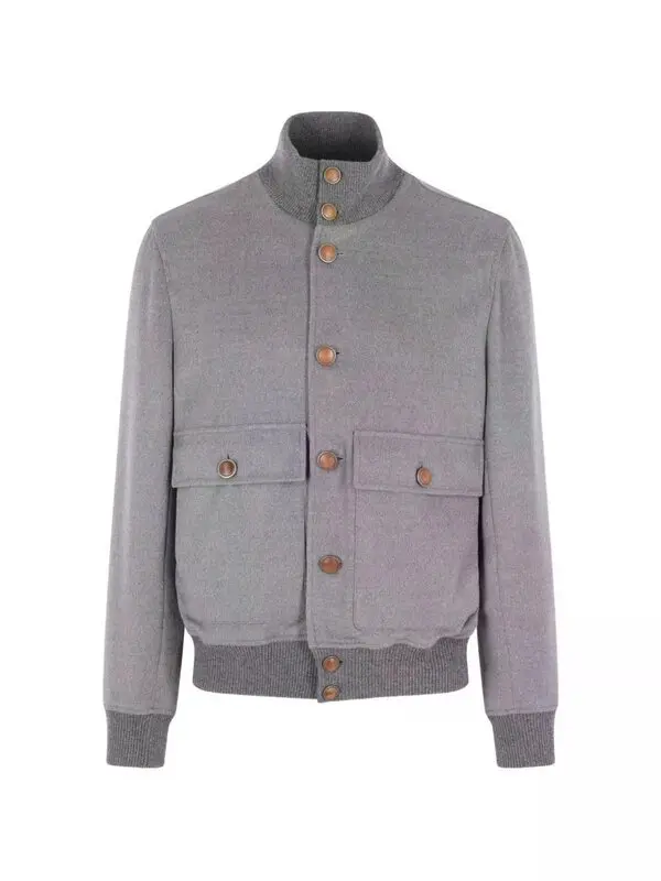 Brunello Cucinelli Button-up Wool Jacket - Grey