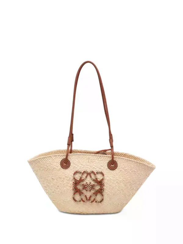 Loewe 2025 Paulas Ibiza Small Anagram Raffia Tote Bag - Neutrals