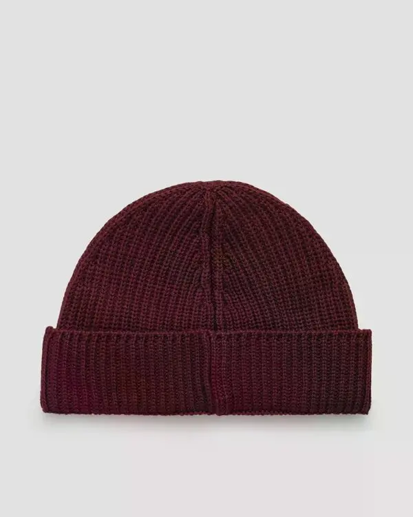 C.P. COMPANY Logo-patch Ribbed Beanie Hat