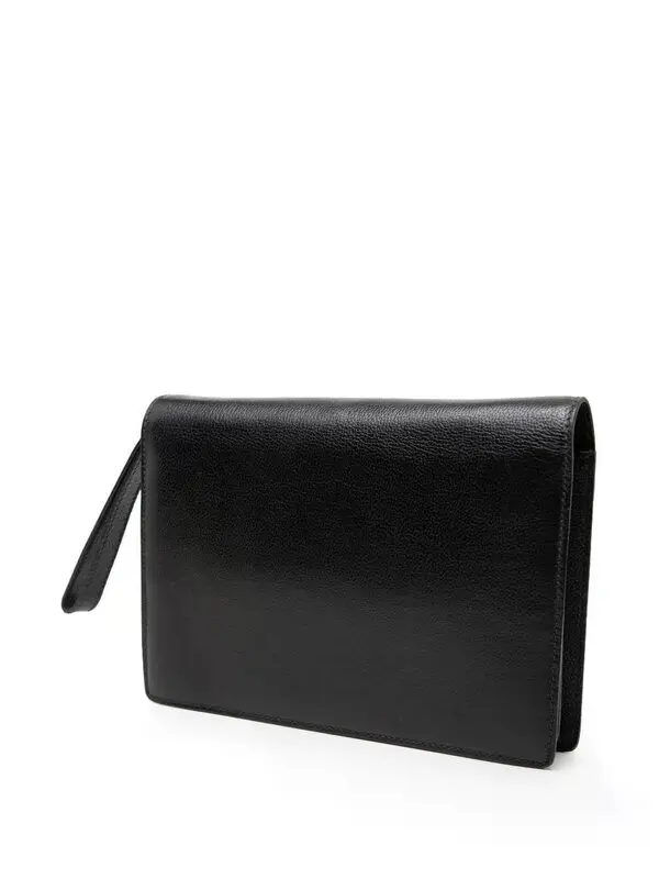 Gucci 20th Century Calfskin Interlocking G Padlock Wristlet Clutch Bag