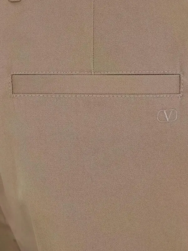 Valentino Garavani Pleated Logo-embroidered Trousers