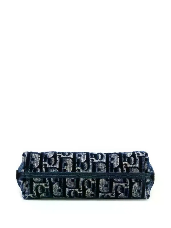 Dior 2021 Velvet Oblique Cosmetic Pouch - Blue