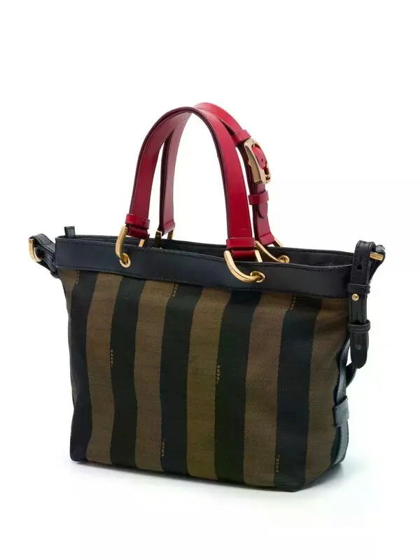 Fendi 2010-2026 Canvas Pequin Stripe Satchel