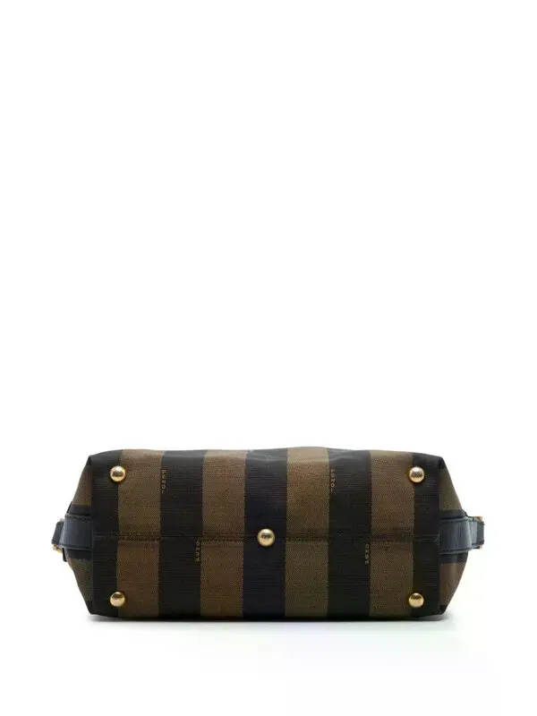 Fendi 2010-2026 Canvas Pequin Stripe Satchel