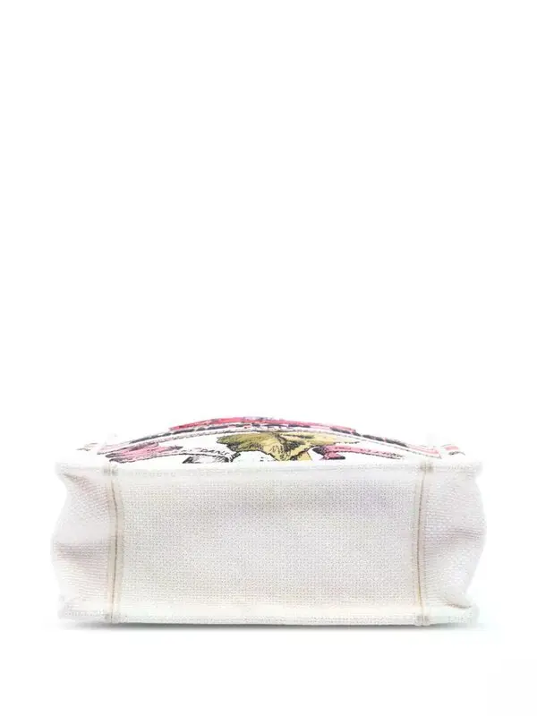 Dior Embroidered Canvas Fleurs Bibliques Vertical Book Tote Bag