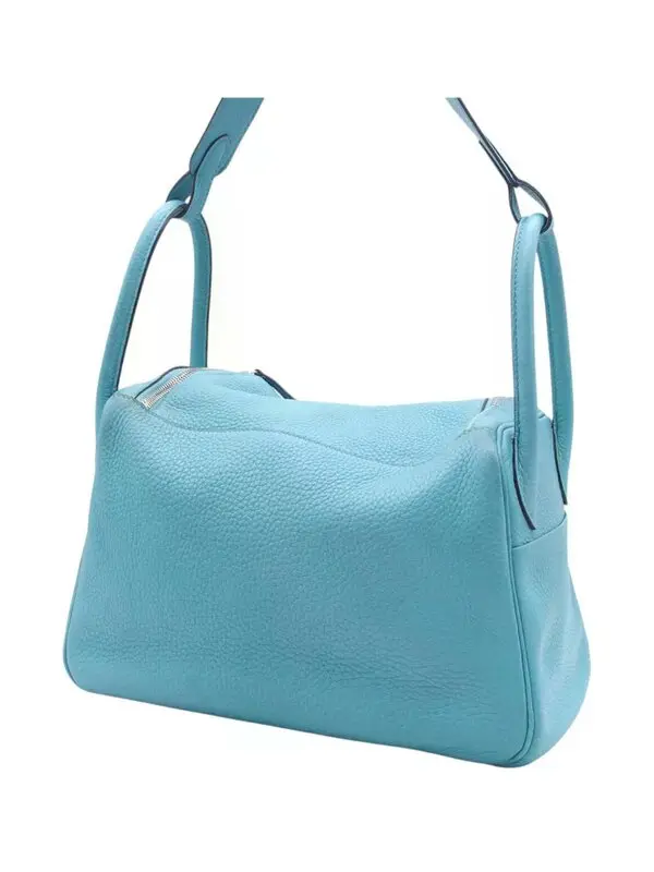 Hermès 2015 Clemence Lindy 30 Shoulder Bag - Blue