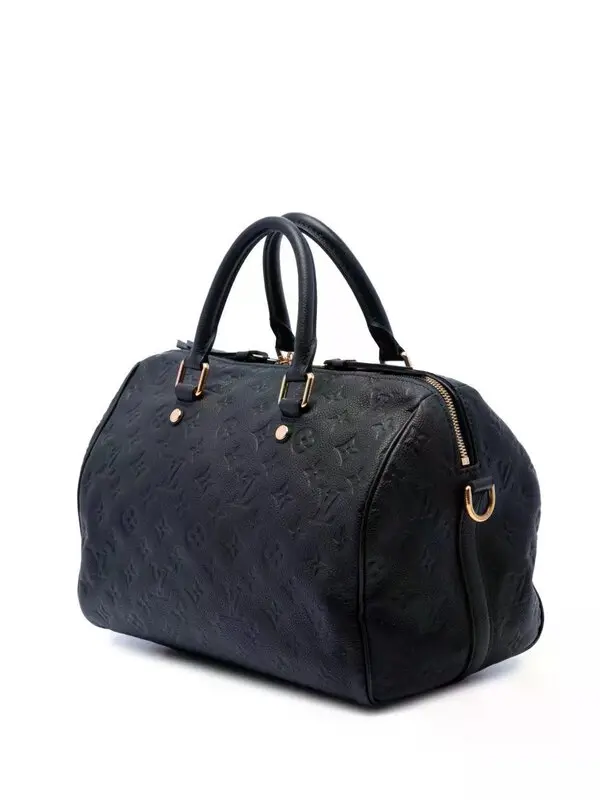 LOUIS VUITTON 2013 Monogram Empreinte Speedy Bandouliere 30 Satchel - Blue