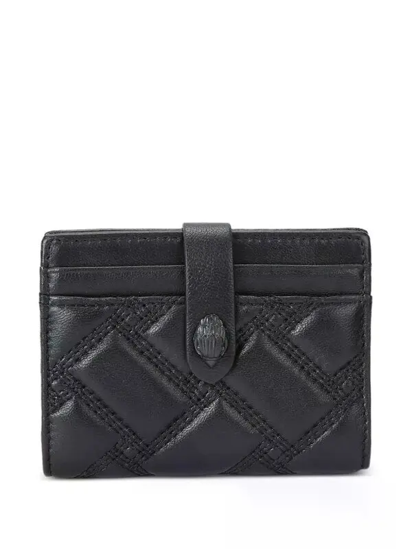 Kurt Geiger Quilted Eagle-plaque Card Holder - Black