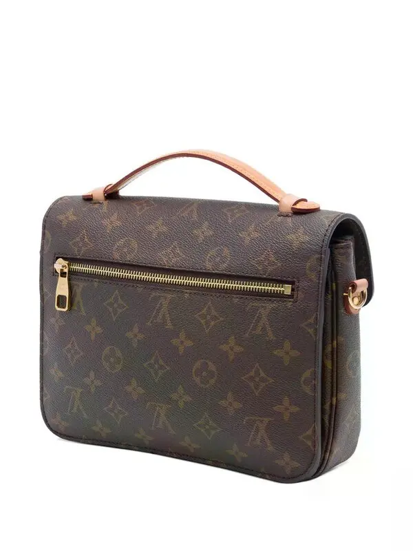LOUIS VUITTON 2019 Monogram Pochette Metis Satchel - Brown
