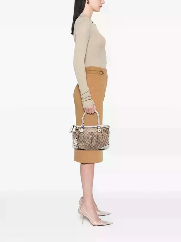 Gucci 2016-2026 Gg Canvas Sukey Satchel - Neutrals