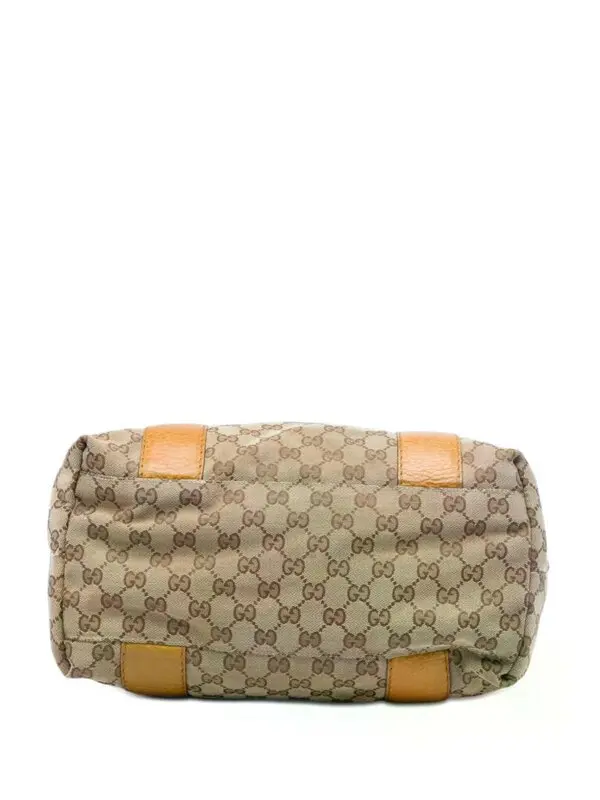 Gucci Gg Canvas Bamboo Tote Bag