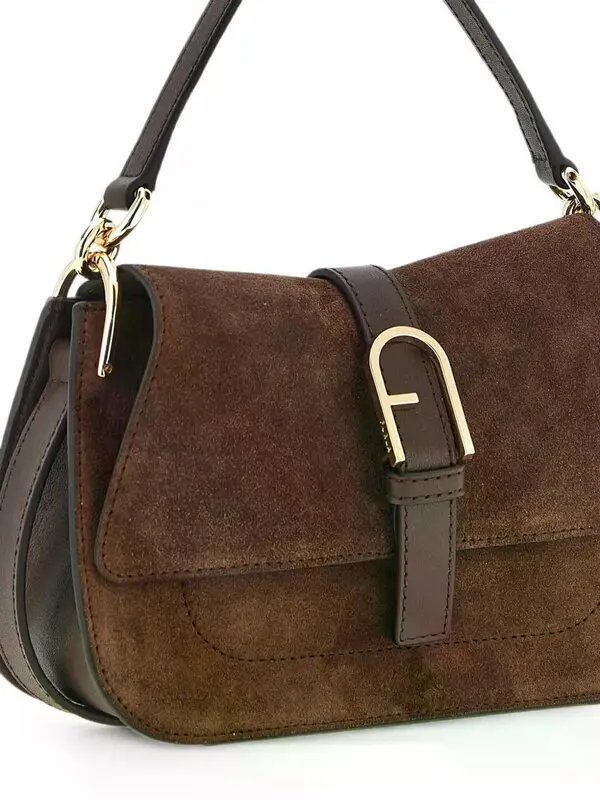Furla Flow Arco Buckle Tote Bag - Brown