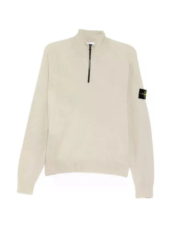 Stone Island Compass Patch Half-zip Sweater