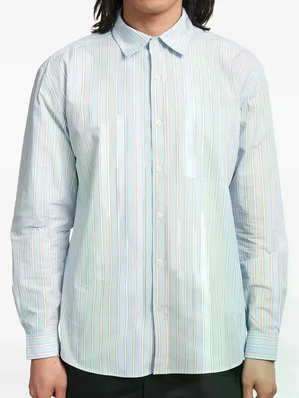 EDMMOND STUDIOS Striped Patch-pocket Shirt