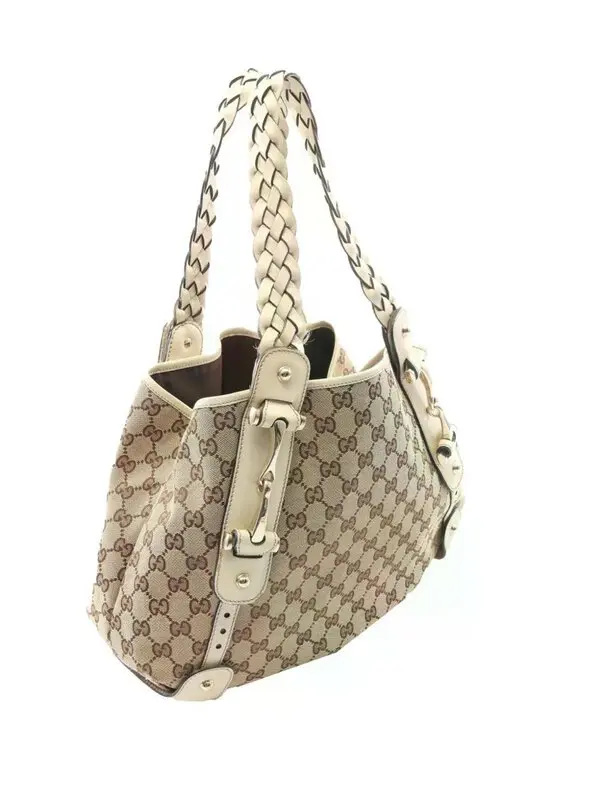 Gucci 2000-2015 Small Gg Canvas Horsebit Pelham Shoulder Bag