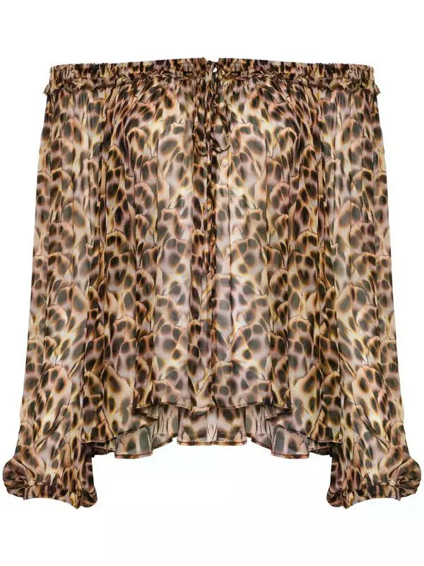 MARANT ETOILE Vutti Off-shoulder Blouse - Brown