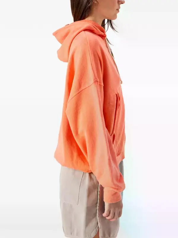 American Vintage Zip-up Raw-edge Hoodie