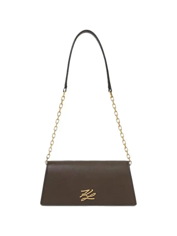 Karl Lagerfeld Mini K/autograph Flap Shoulder Bag - Brown