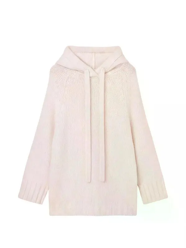 Fedeli Hooded Tie-detailing Sweater - Neutrals
