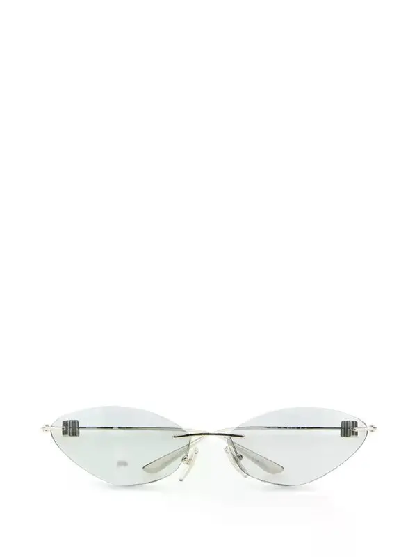 Balenciaga Nano Cat Rimless Cat-eye Sunglasses - Silver