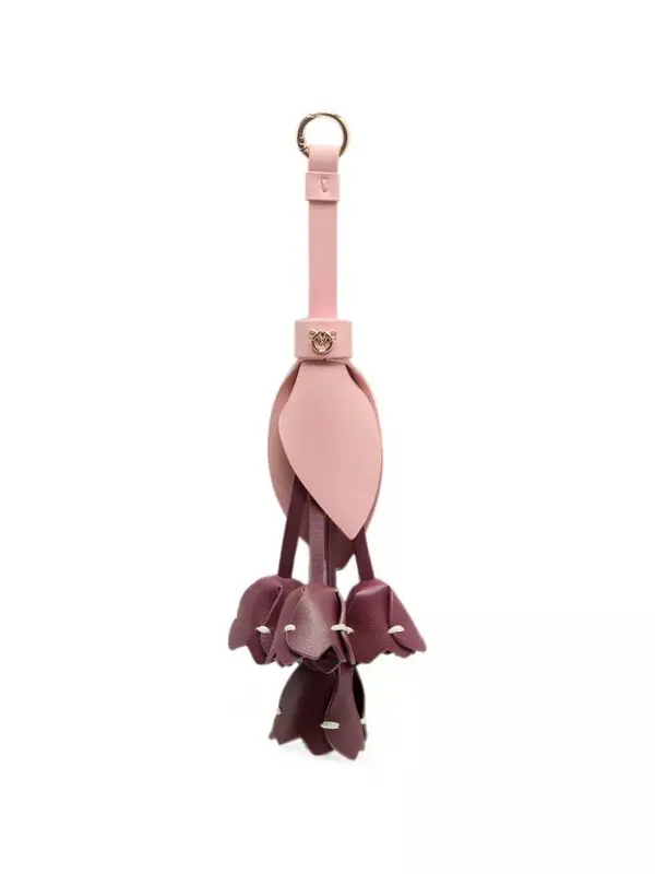Pinko Love Birds Floral Bag Charm - Pink