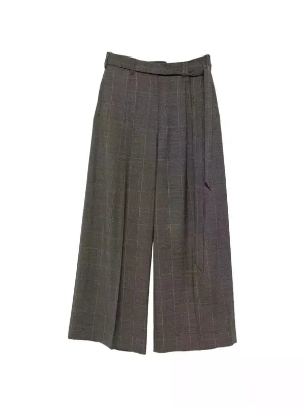 Simone Rocha Prince Of Wales Check Belted Trousers - Grey