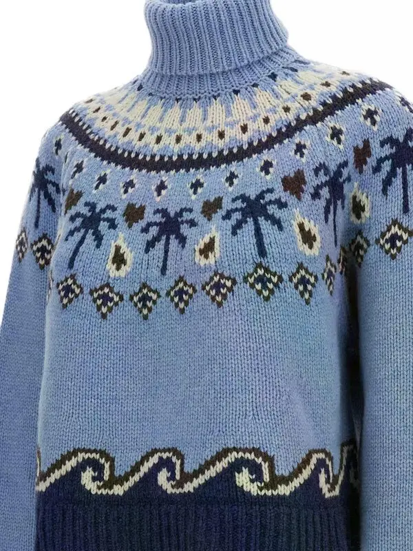 Alanui Fair Isle Roll-neck Sweater