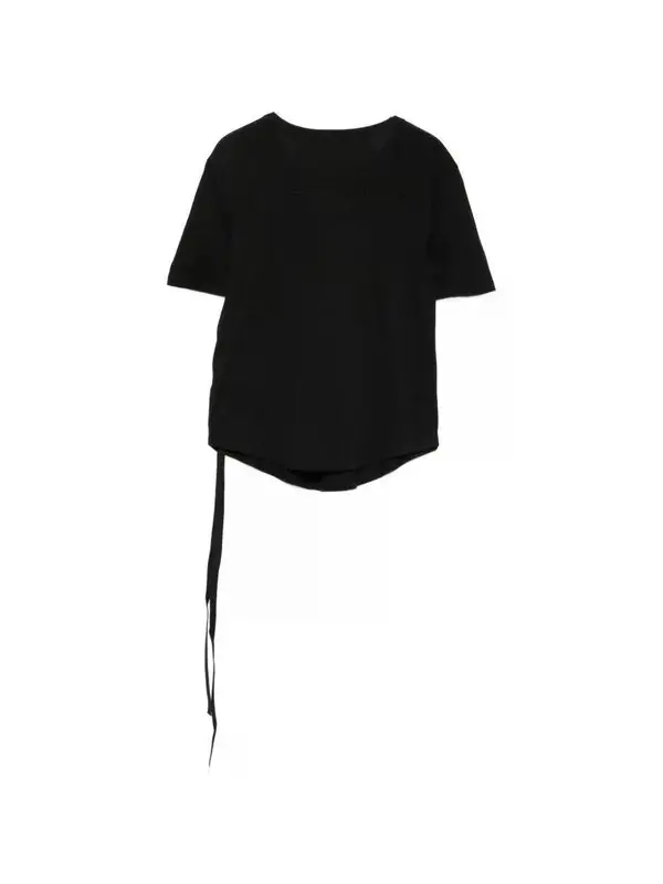 ANN DEMEULEMEESTER Logo-embroidered Ribbon Detail T-shirt