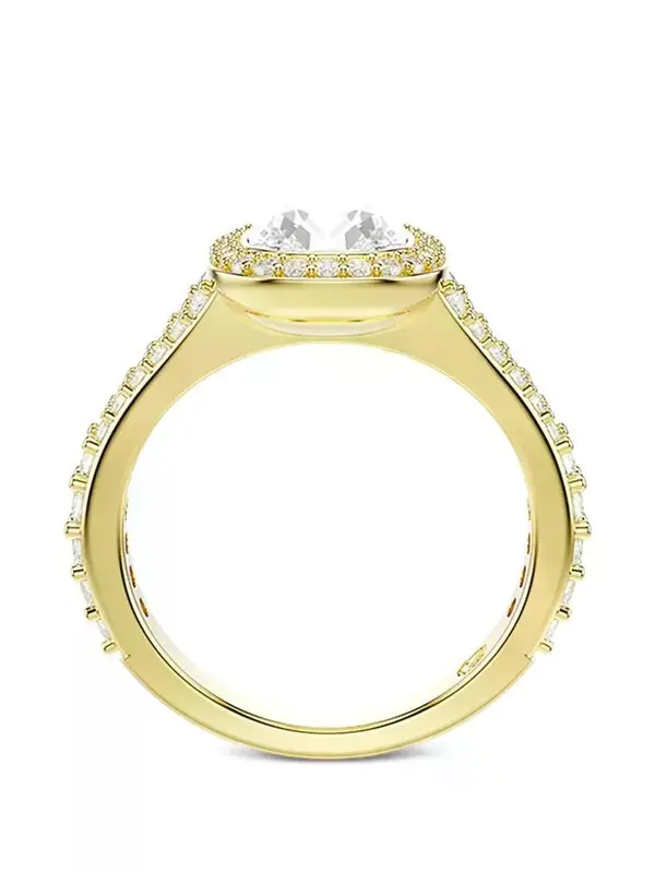 SWAROVSKI Logo-engraved Ring With Cushion-cut Centre Stone