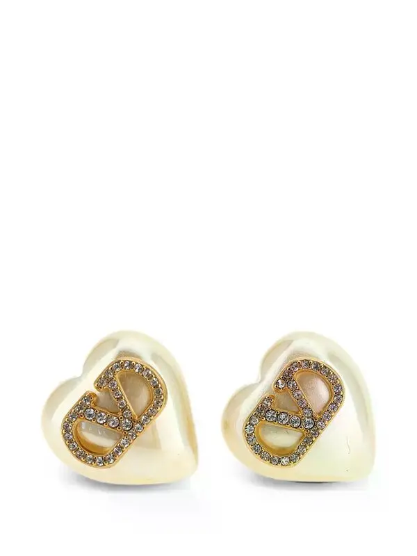 Valentino Garavani Vlogo Signature Heart Earrings - Gold
