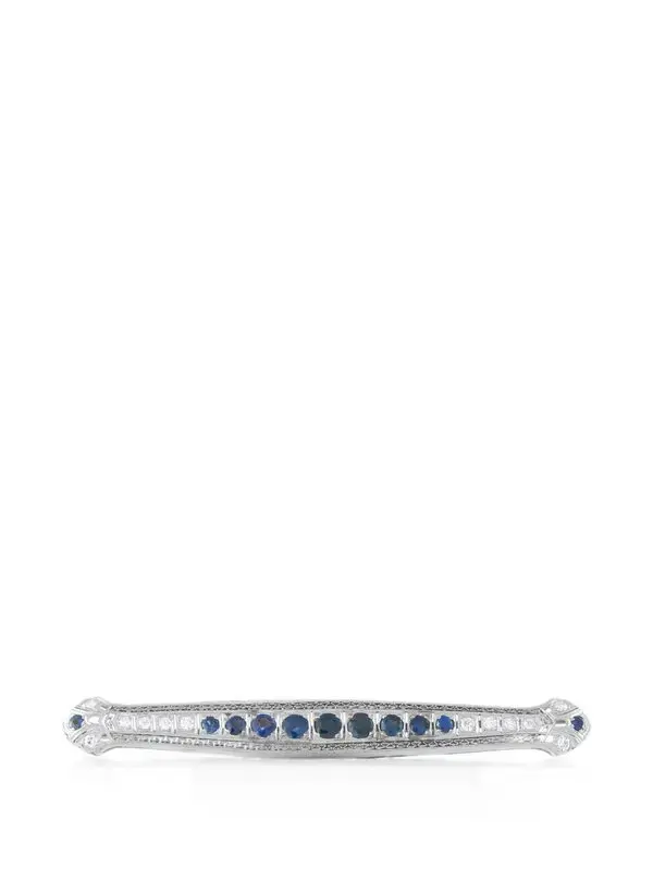 LB EXCLUSIVE Sapphire And Diamond Brooch - Silver