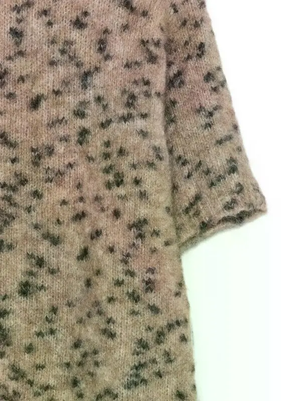 ALYSI Leopard-print Short-sleeve Sweater