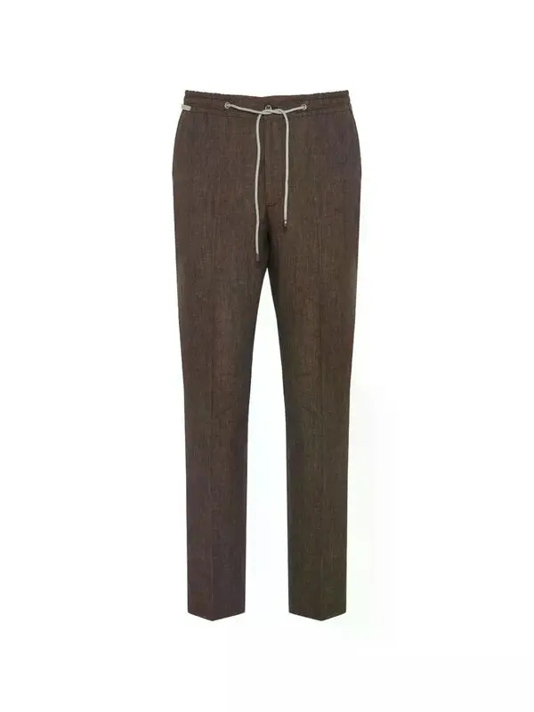 Corneliani Drawstring-waist Pressed-crease Trousers