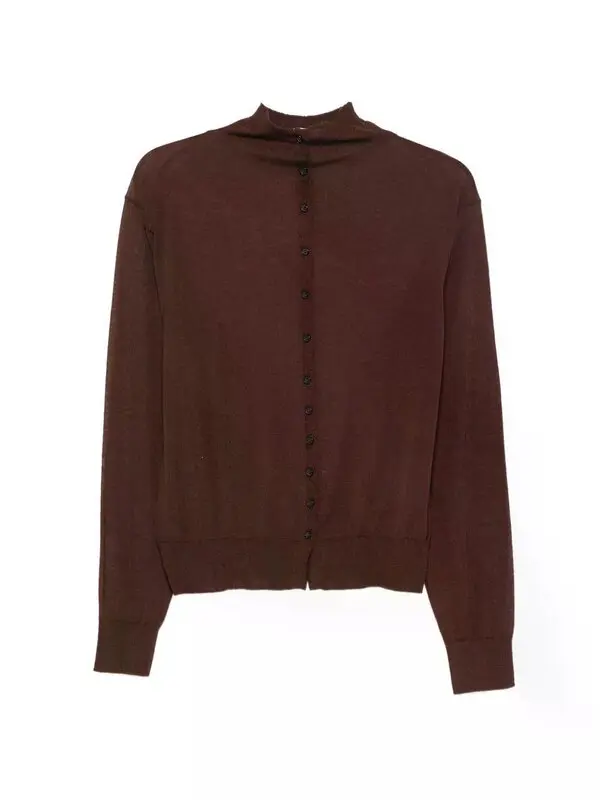 ALYSI Button-up Mock-neck Cardigan