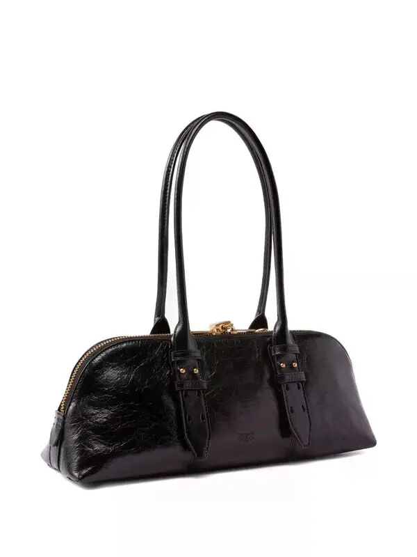 Pinko Escape Bag Horizontal Large Handbag In Shiny Leather