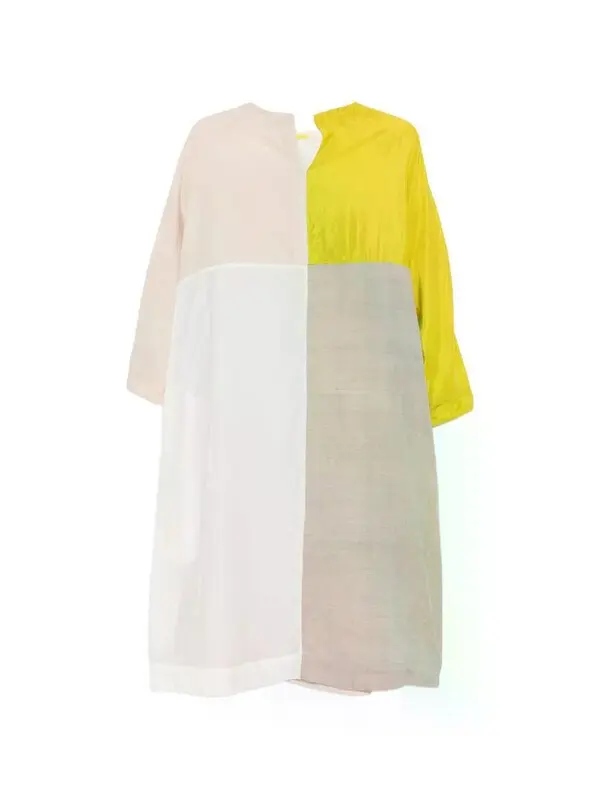 AODRESS Colour-block Midi Dress - Neutrals