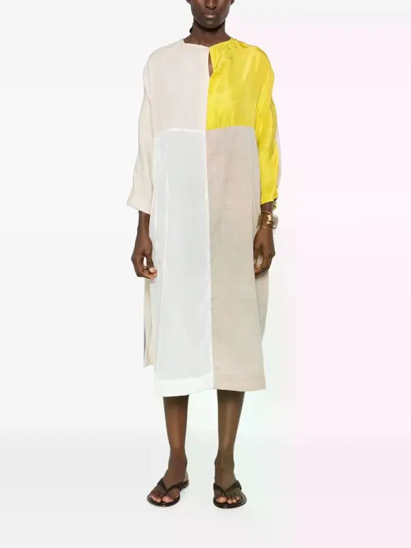 AODRESS Colour-block Midi Dress