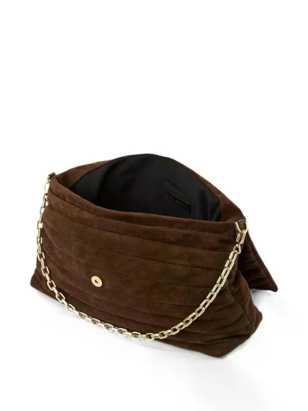 Karl Lagerfeld Medium K/essential Plie Suede Shoulder Bag