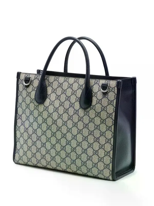 Gucci Gg Supreme Interlocking G Tote Satchel