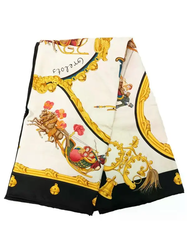 Hermès 2000-2026 Plumes Et Grelots Silk Scarf 90 Scarves - Multicolour