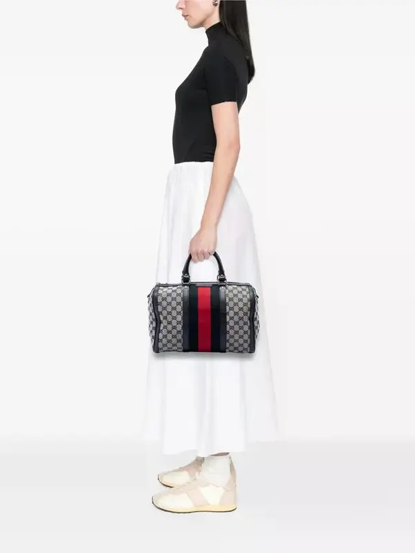 Gucci Gg Canvas Web Joy Boston Bag Satchel - Neutrals